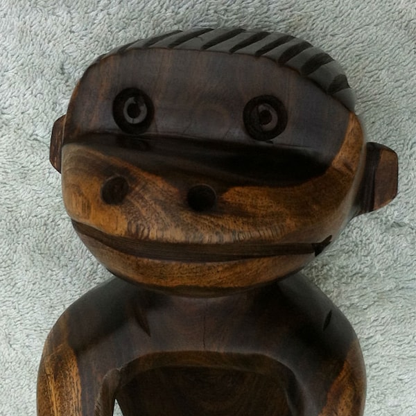Carved Monkey Wood - Etsy