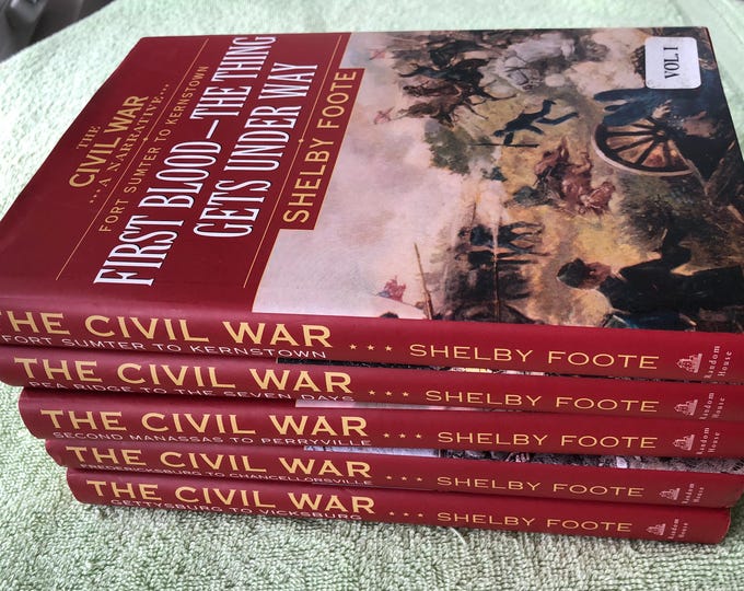 The Civil War.. A Narrative .. by Shelby Foote.. Volumes 1 Thru 5 - Etsy