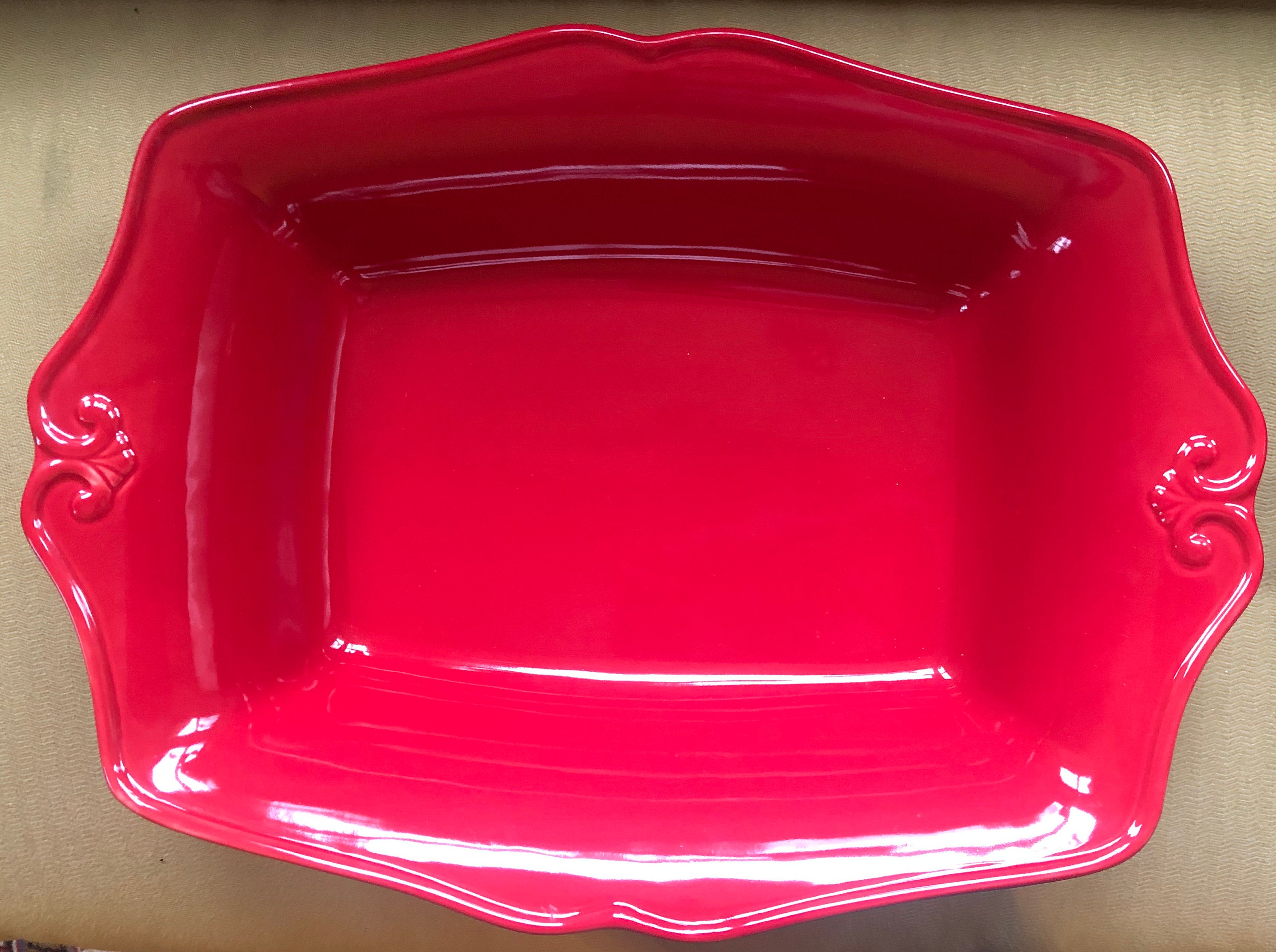 Pavillion Large Red Casserole Dish - Etsy