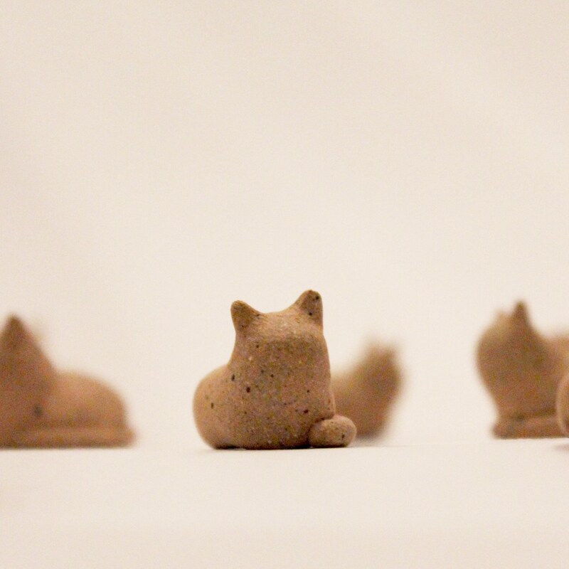 Ceramic Cat Figurine - Etsy