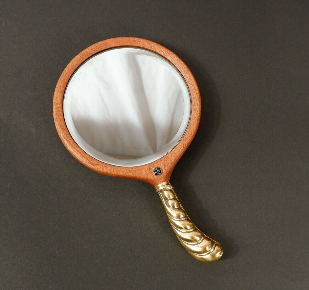 Mahagoni Hand Held Mirror Unique Luxury Personalized Handcrafted by ...