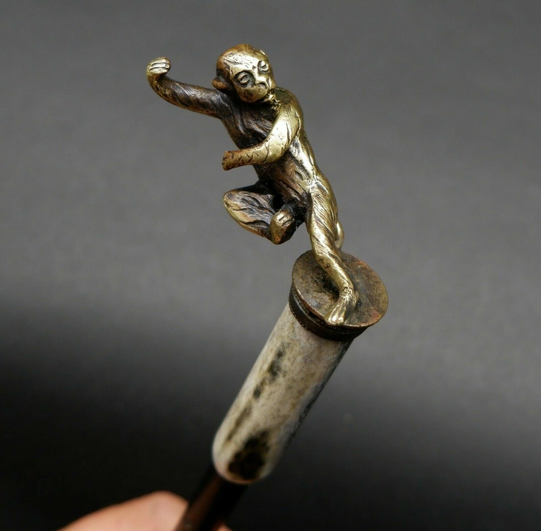 Vintage Walking Stick 119 Cane Monkey - Etsy