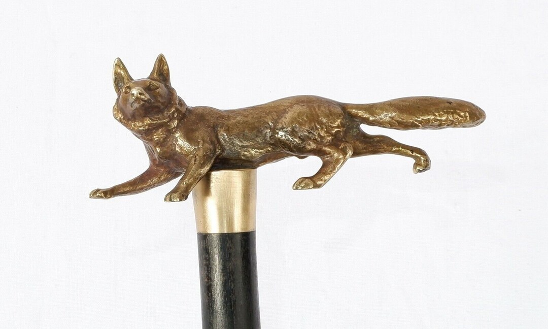 Vintage Walking Stick Fox - Etsy