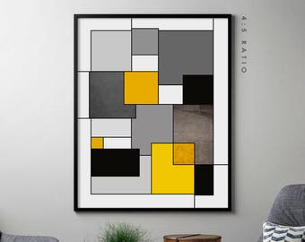 Modern art squares | Etsy