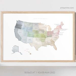 Pastel Map - Etsy
