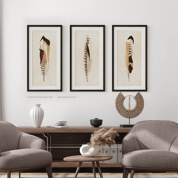 Tribal Feather Art - Etsy