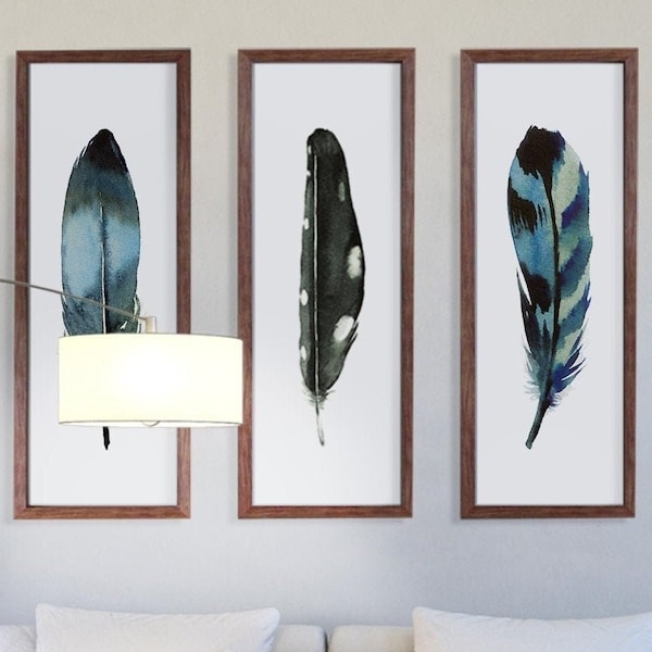 Large Feather Art - Etsy