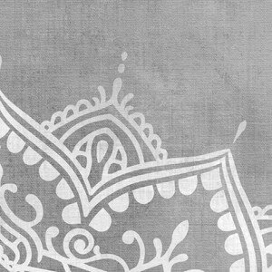 Gray Mandala Wall Art Set: Boho Giclee Prints, 2 Piece Canvas or Paper ...