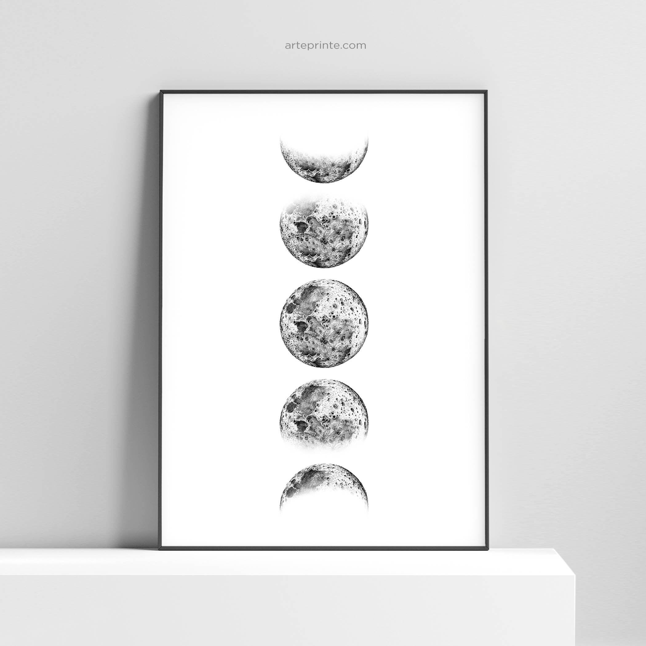 Moon Phases Drawing