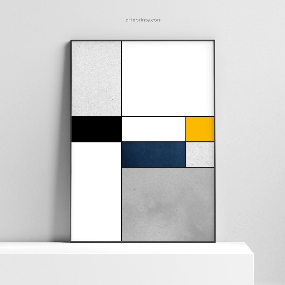 Abstract Geometric Print, Simple Modern Wall Art, Minimalist Home Decor ...