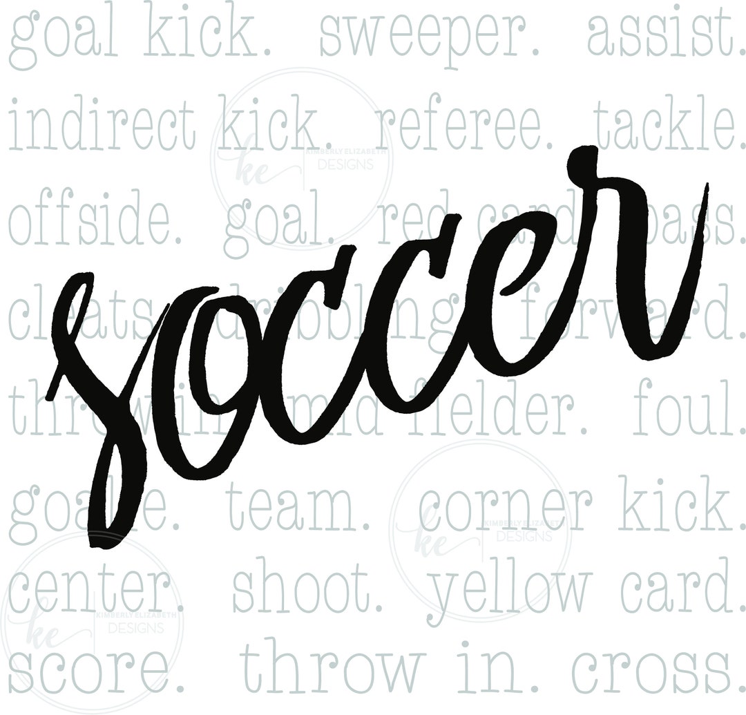 Soccer Typography Digital File - Etsy