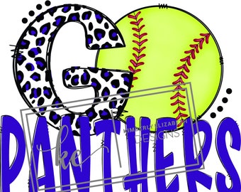 Panthers Softball Digital Download .PNG Sublimation Ready - Etsy