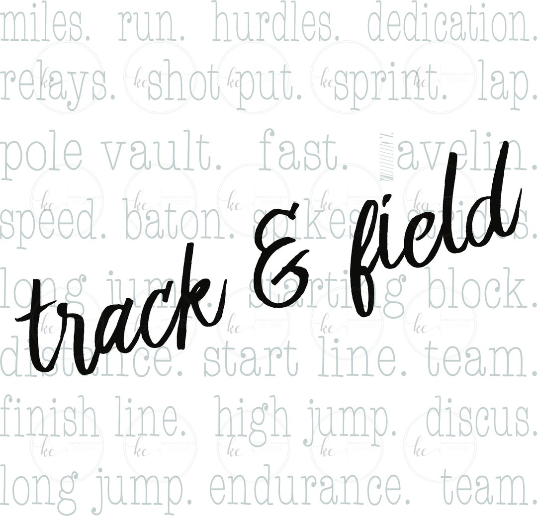 Track and Field Typography Digital File - Etsy