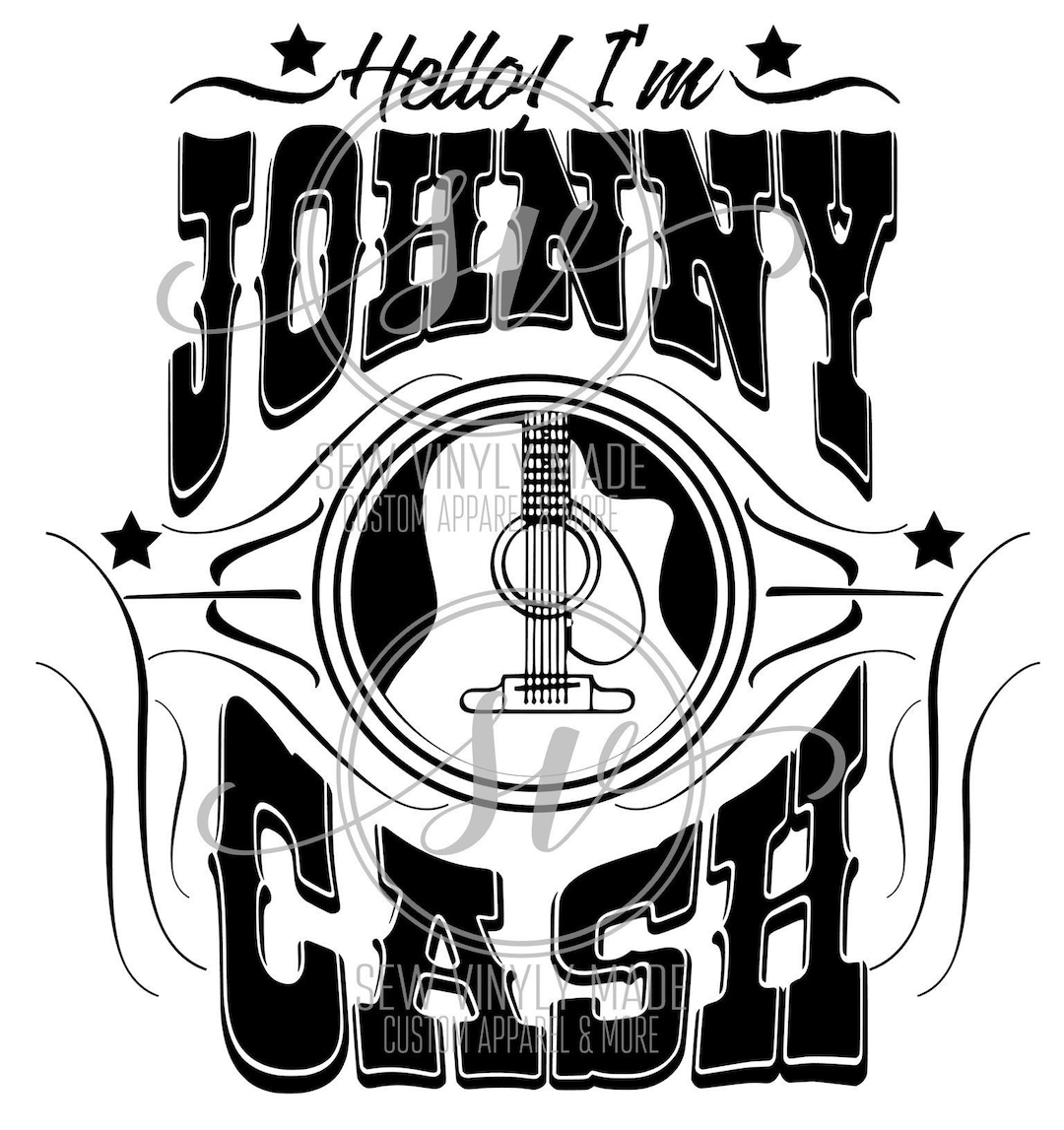 Johnny Cash SVG - Etsy