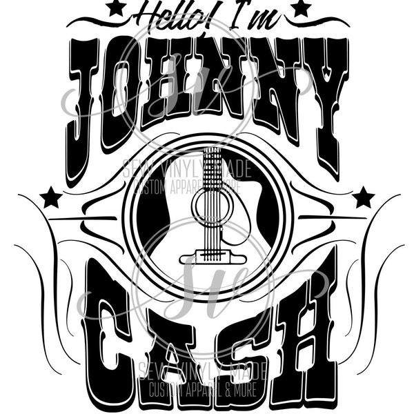 Johnny Cash Svg - Etsy