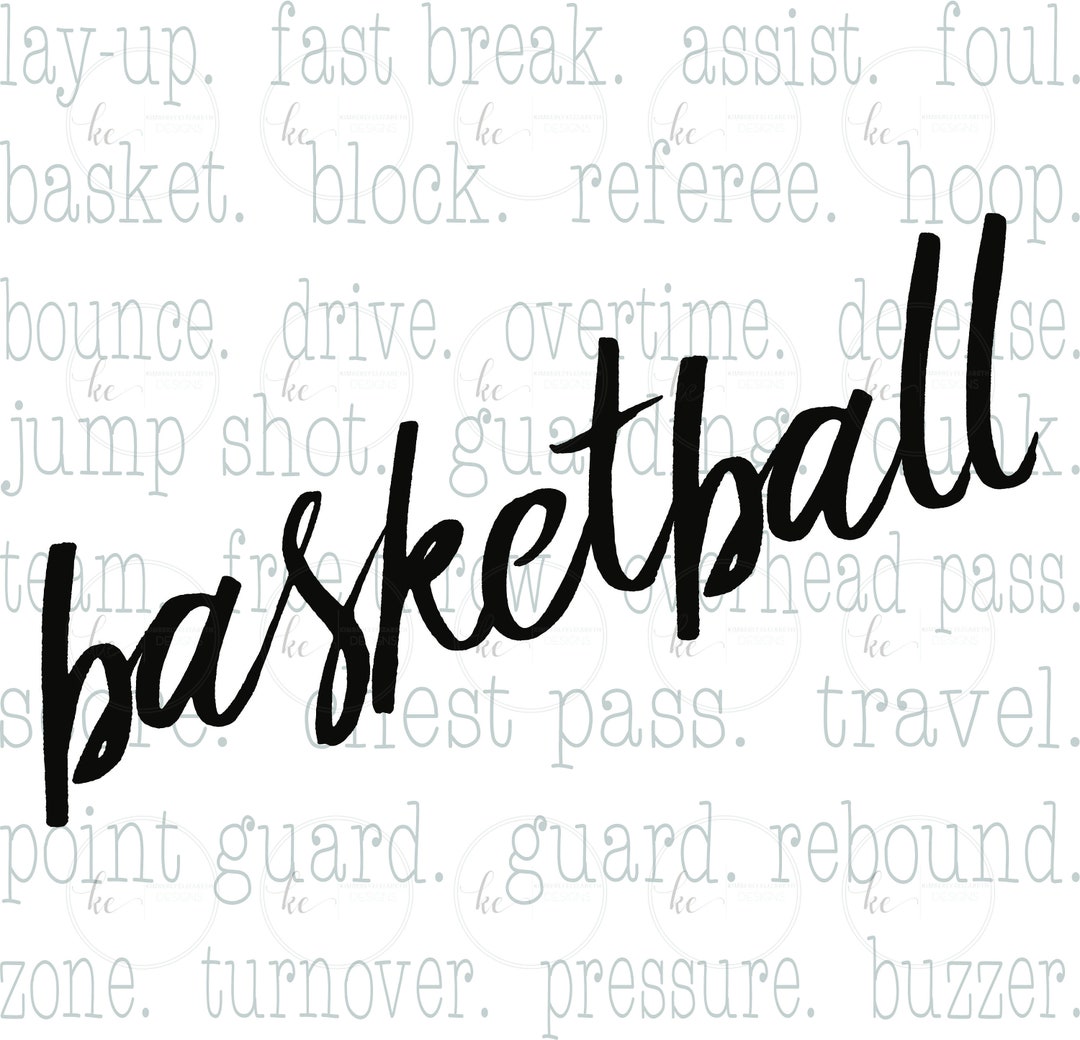 Basketball Typography Digital File - Etsy