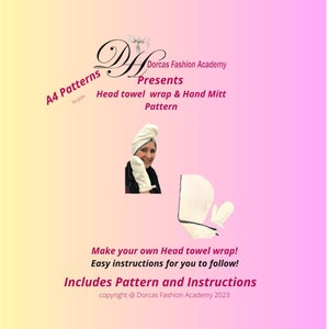 Easy Head Towel Wrap - PDF Sewing Pattern and Instructions - Etsy