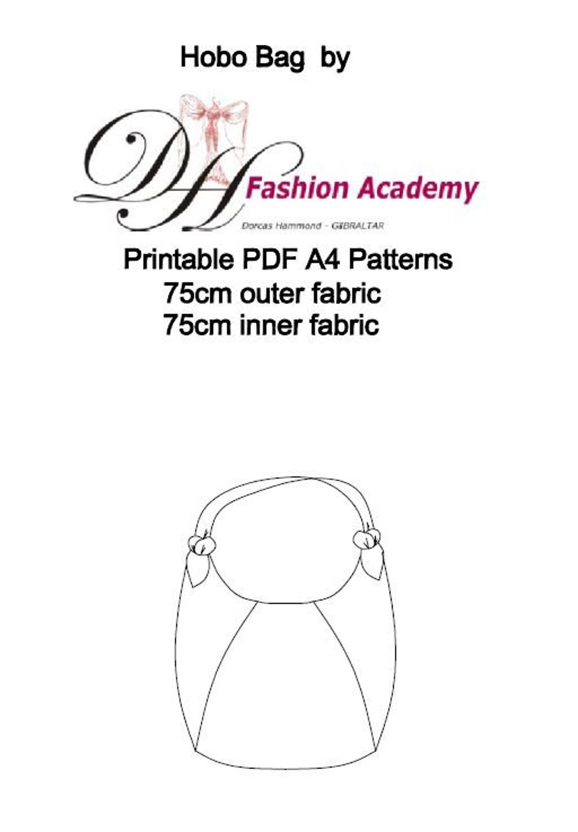 Denim Hobo Bag Pdf Sewing Pattern and Instructions - Etsy