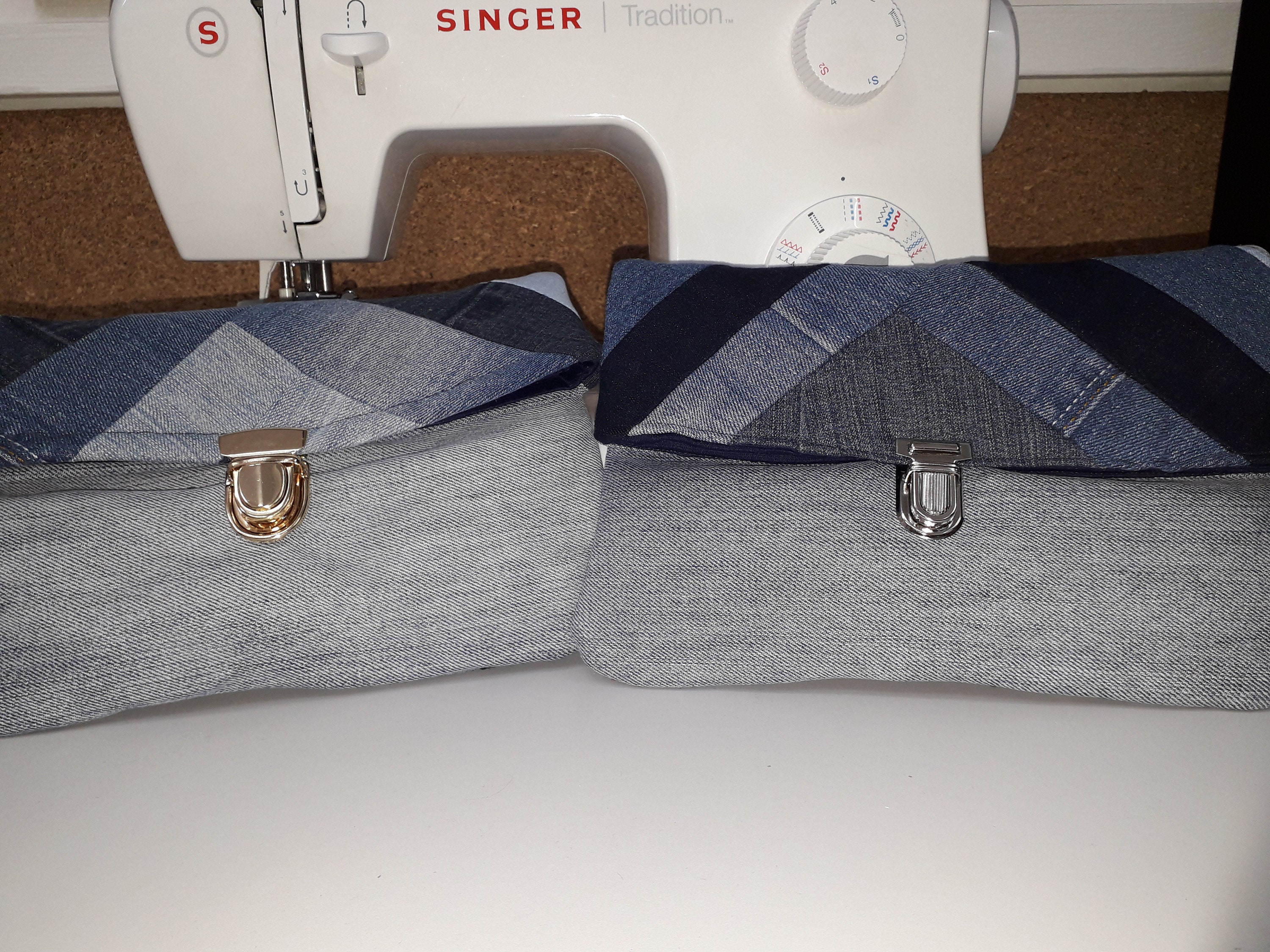 Denim Clutch Bag Sewing PDF Pattern and Tutorial - Etsy