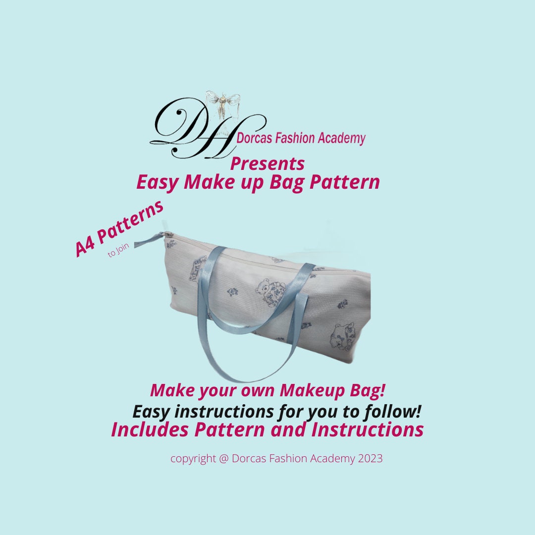 Easy Makeup Bag, Sewing Pattern & Tutorial, PDF Small/medium - Etsy