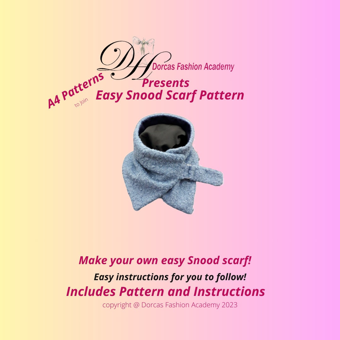Easy Snood Scarf - Sewing Pattern and Tutorial PDF - Etsy