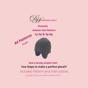 KIDS AVIATOR HAT Sewing Pdf Pattern & Tutorial 2year to 8 Years - Etsy