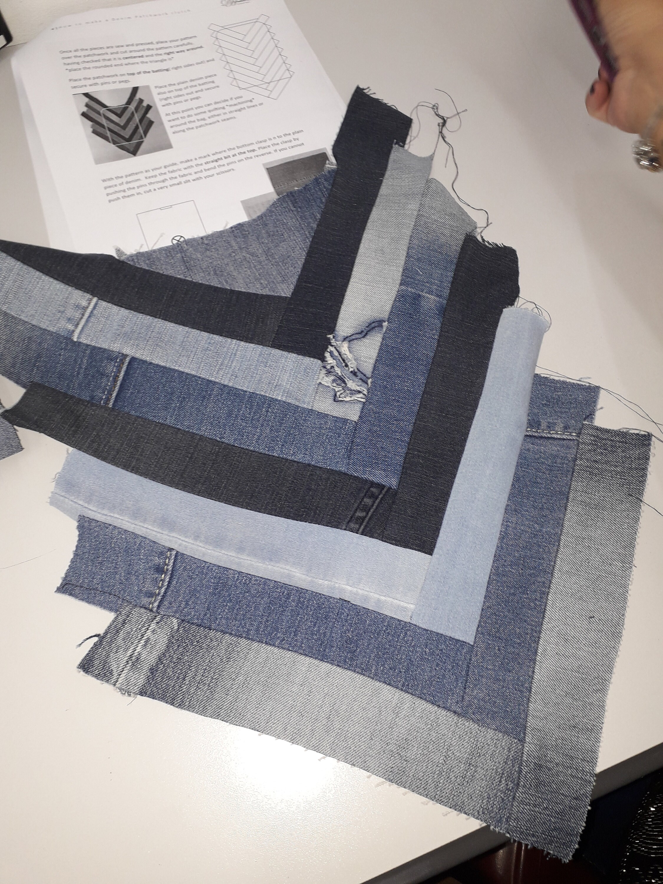 Denim Clutch Bag Sewing PDF Pattern and Tutorial - Etsy
