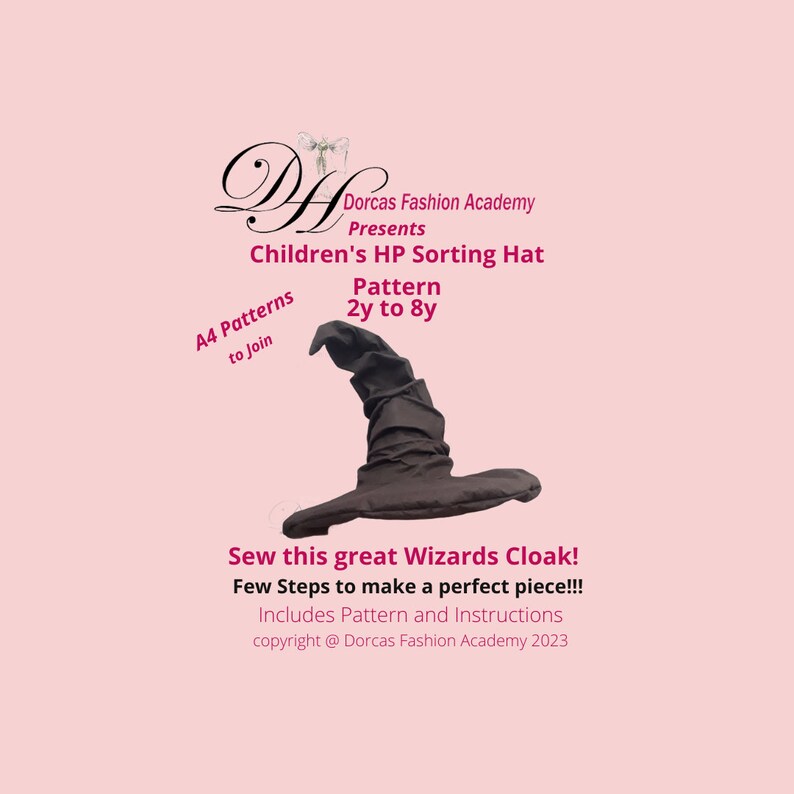 HP SORTING Hat Sewing Pattern & Tutorial - CHILDREN 2y to 8y - Etsy UK
