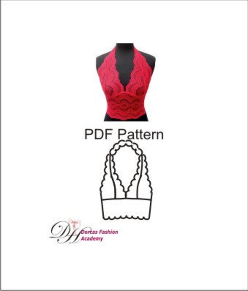 Halterneck Bralette PDF Pattern and Tutorial - Etsy