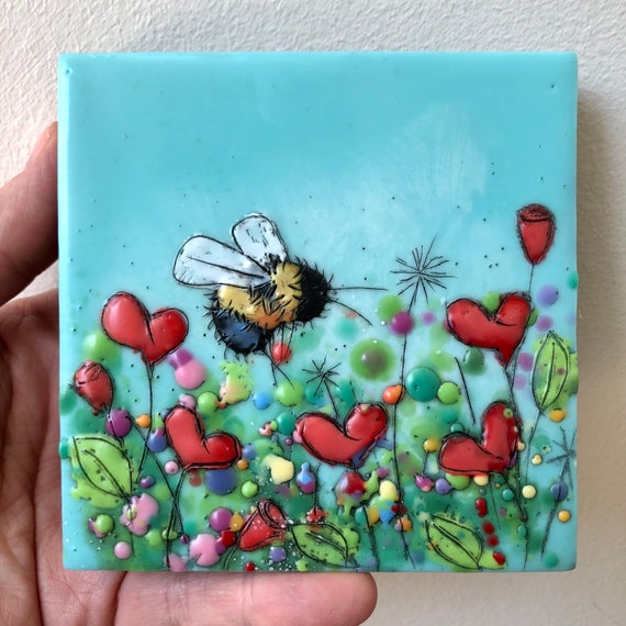 Brenda Walker Original Encaustic Bee Painting Encaustic - Etsy