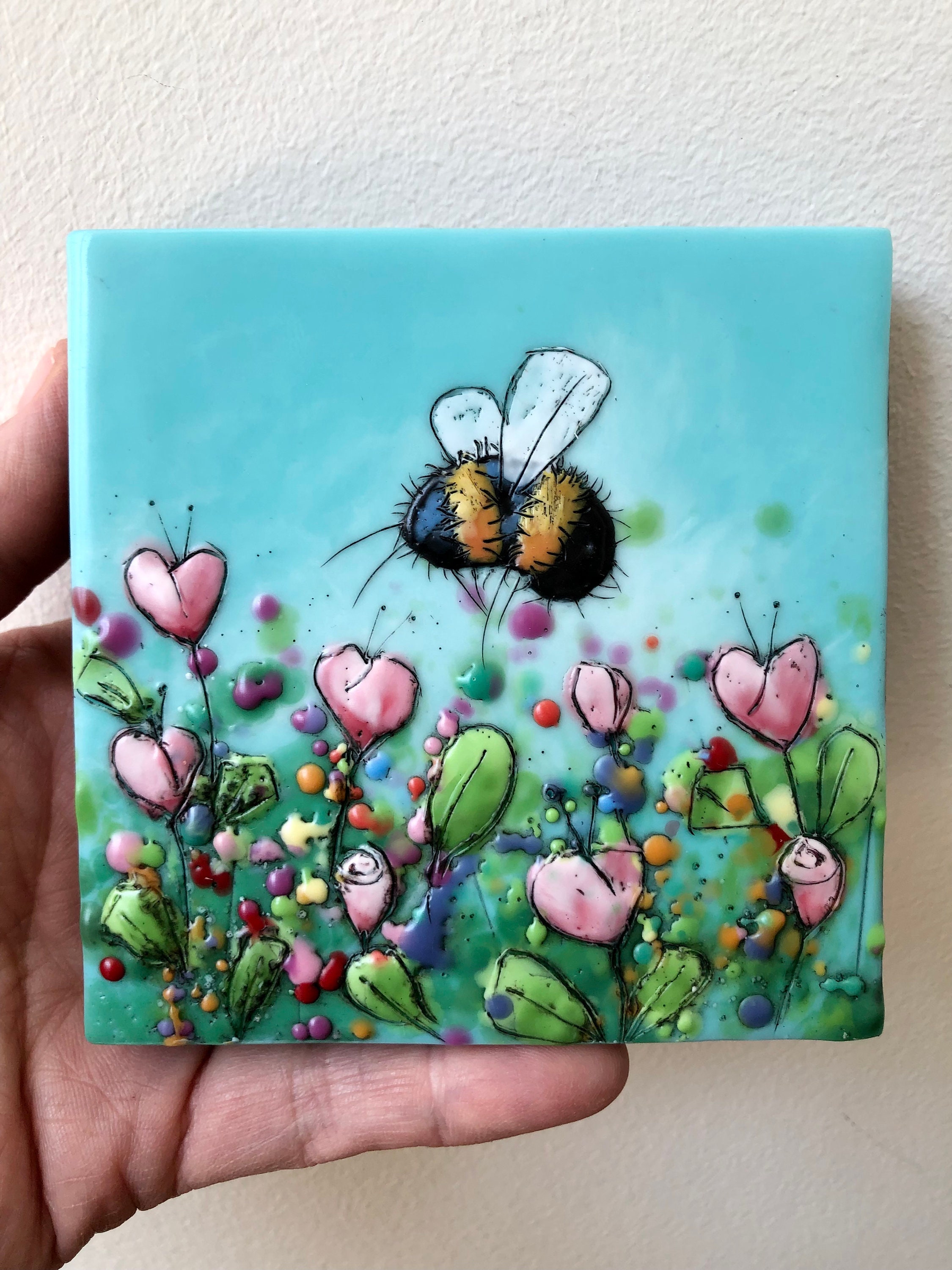 Brenda Walker Original Encaustic Bee Painting Encaustic - Etsy
