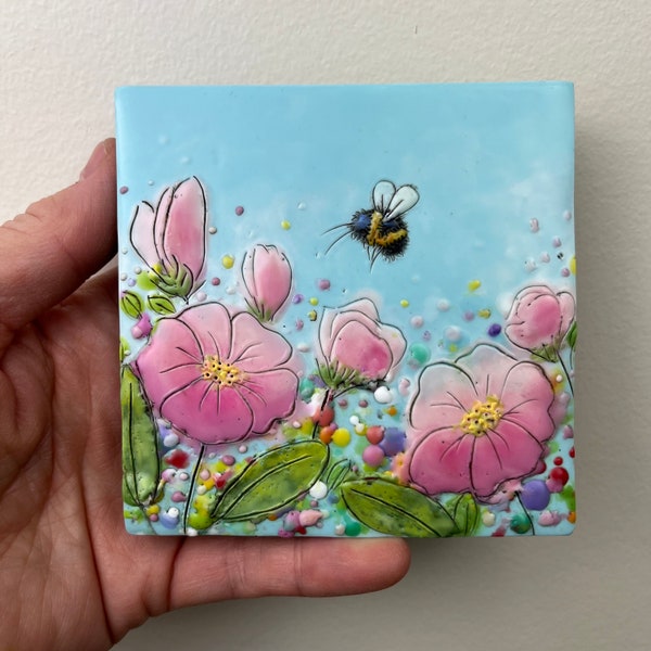 Bee Painting - Etsy
