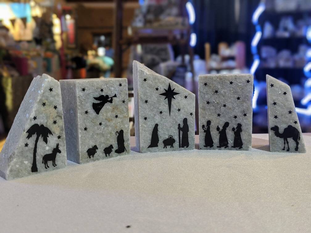 5-piece Nativity Set Original Granite Decor - Etsy