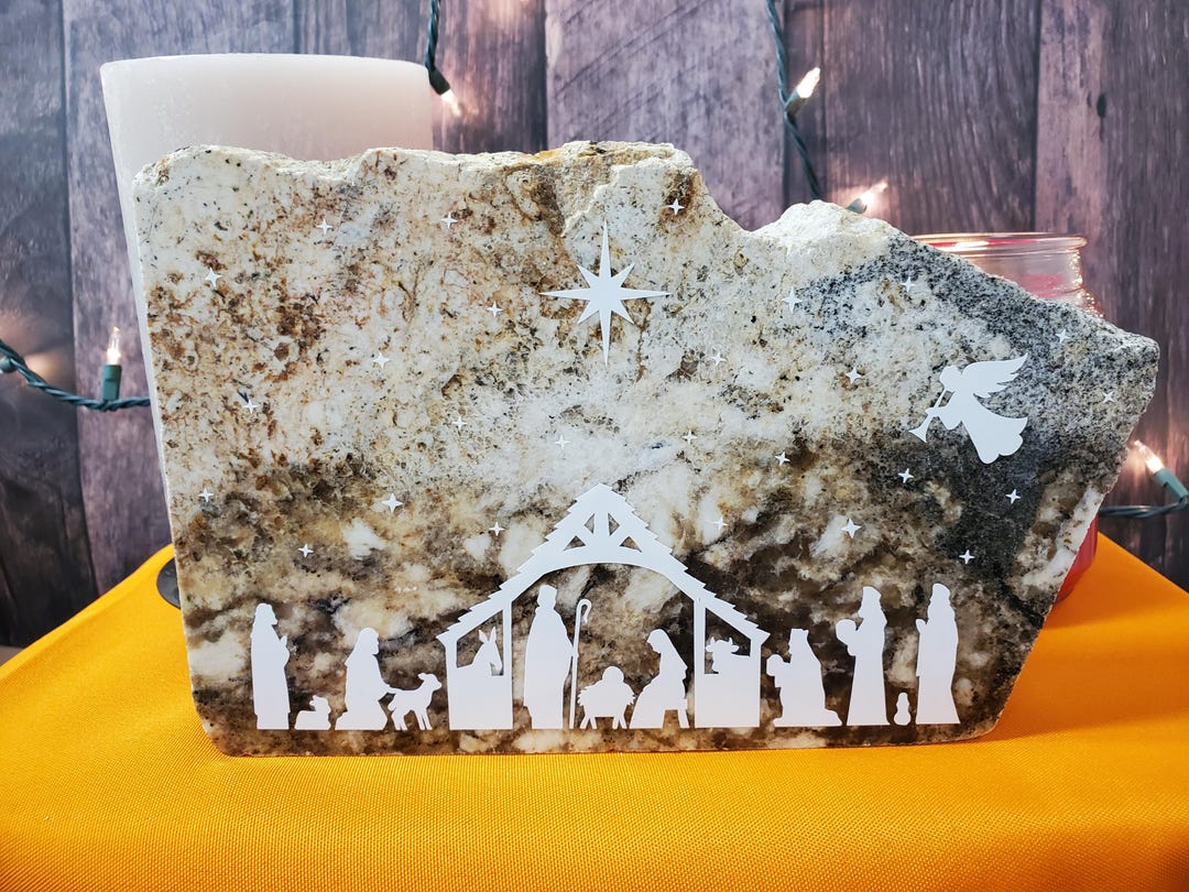 Classic Nativity- Granite Decor - Single Stone Small GS1006 - Etsy