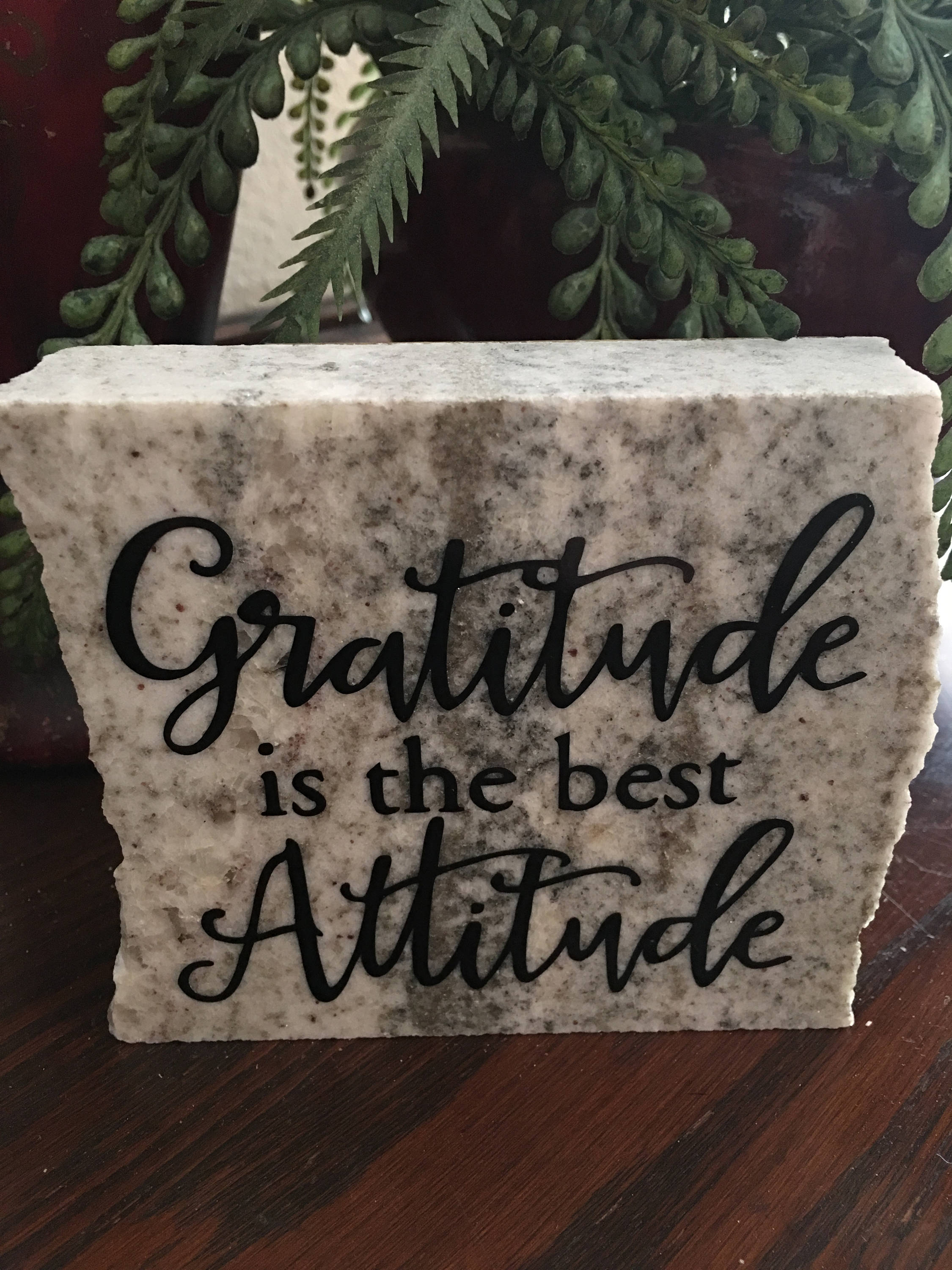 Gratitude is the Best Attitude Original Granite Decor | Etsy