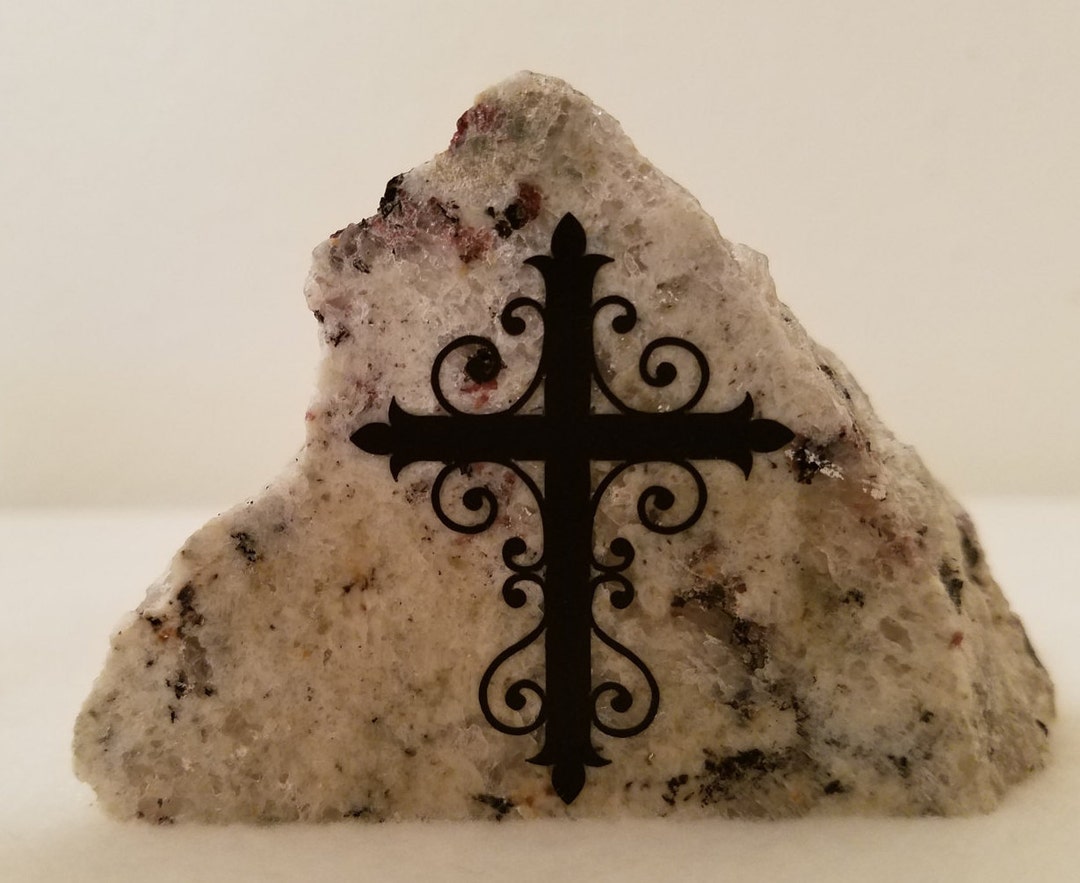 Ornamental Cross- Original Granite Decor - Etsy