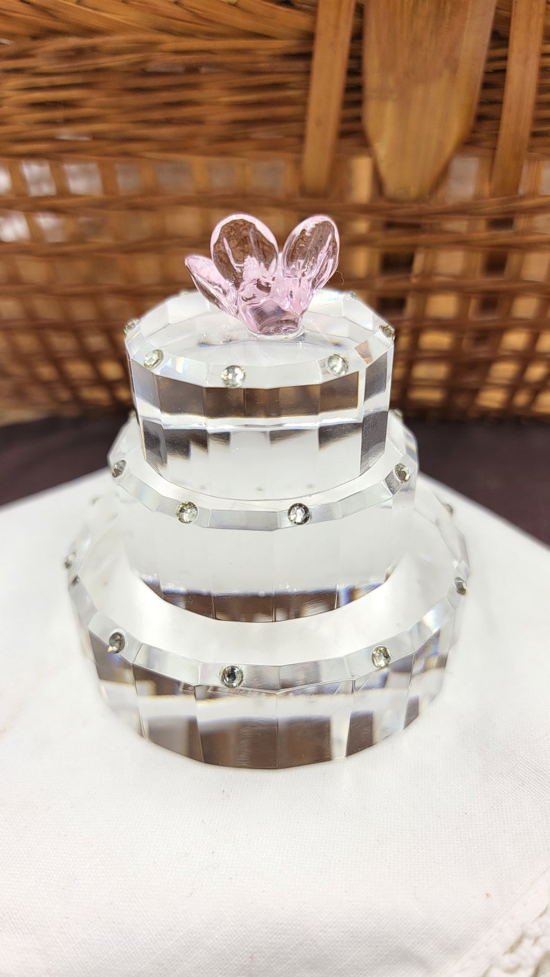 SD Simon Designs Crystal Tiered Wedding Cake Figurine 3 Layer - Etsy