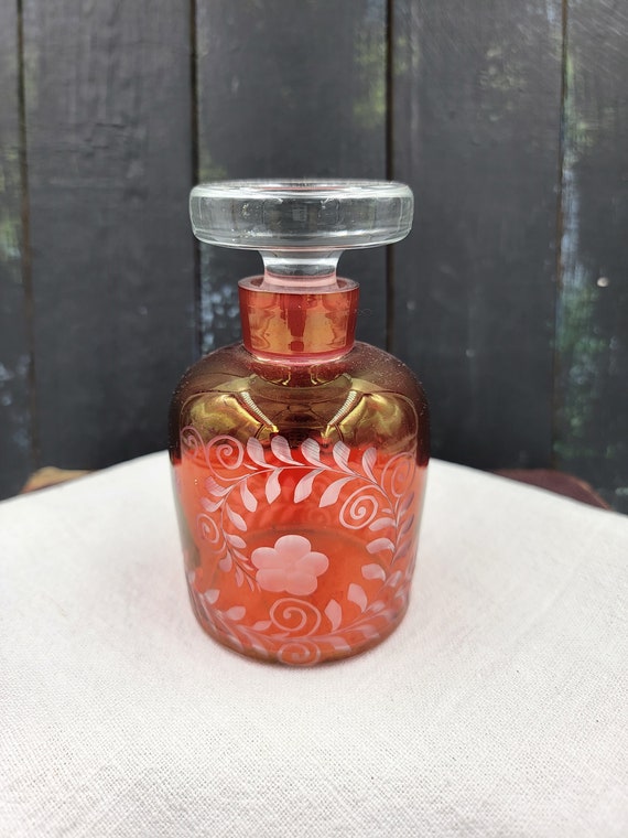 IRice Made in West Germany Red Glass Perfume Bottle, … - Gem