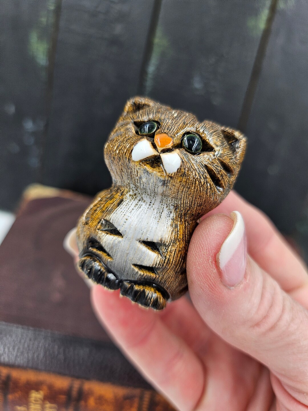 Vintage Artesania Rinconada Uruguay Tabby Cat Pottery Figurine, Hand ...