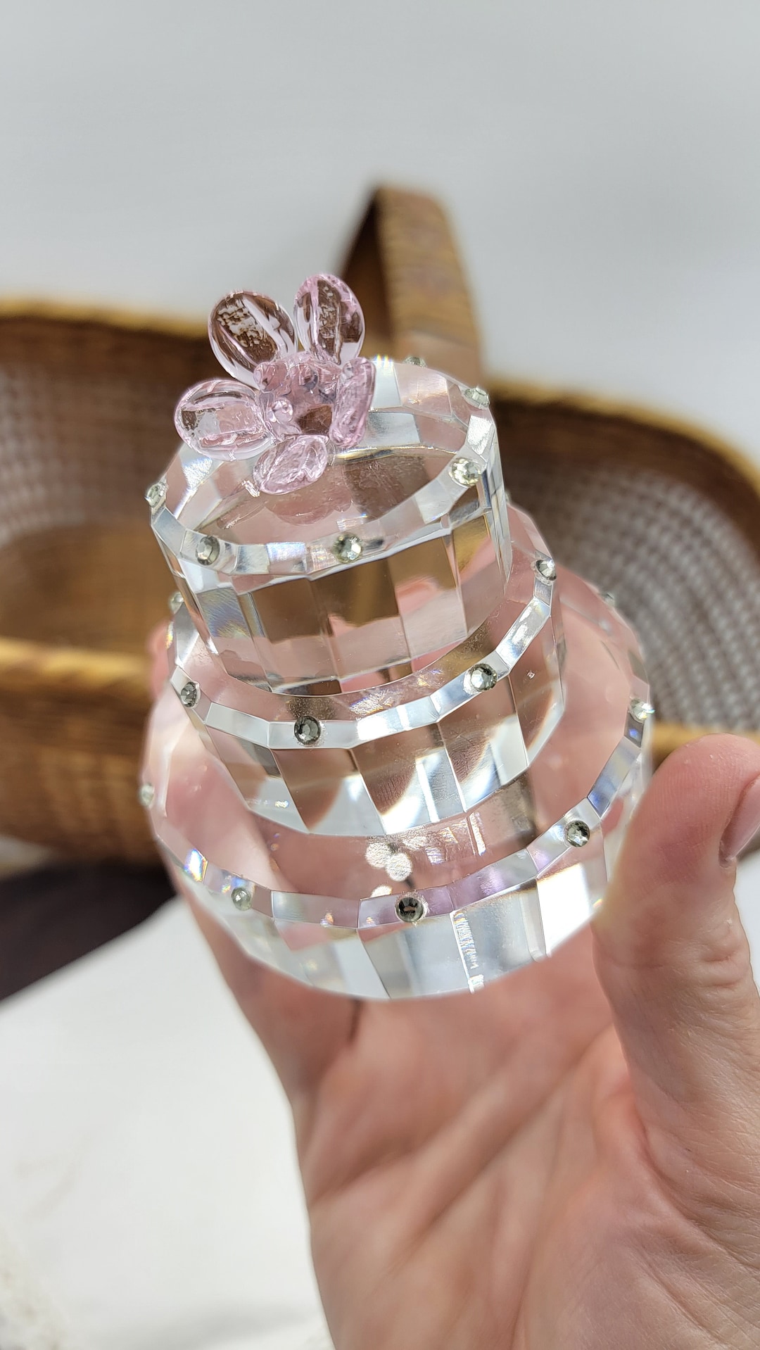 SD Simon Designs Crystal Tiered Wedding Cake Figurine 3 Layer - Etsy