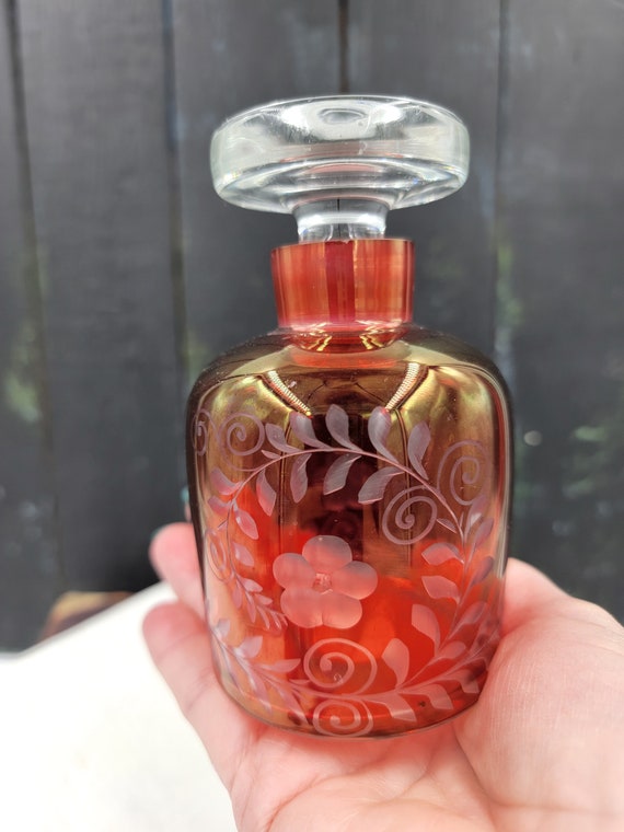 IRice Made in West Germany Red Glass Perfume Bottle, … - Gem