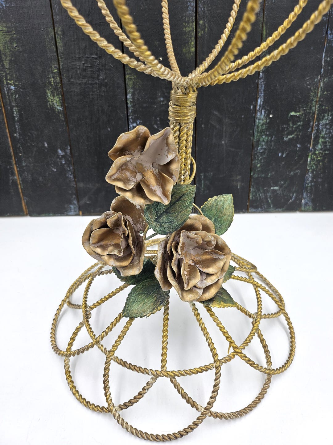 Victorian-look Hat Stand, Metal Floral Decor, Store or Craft Fair ...