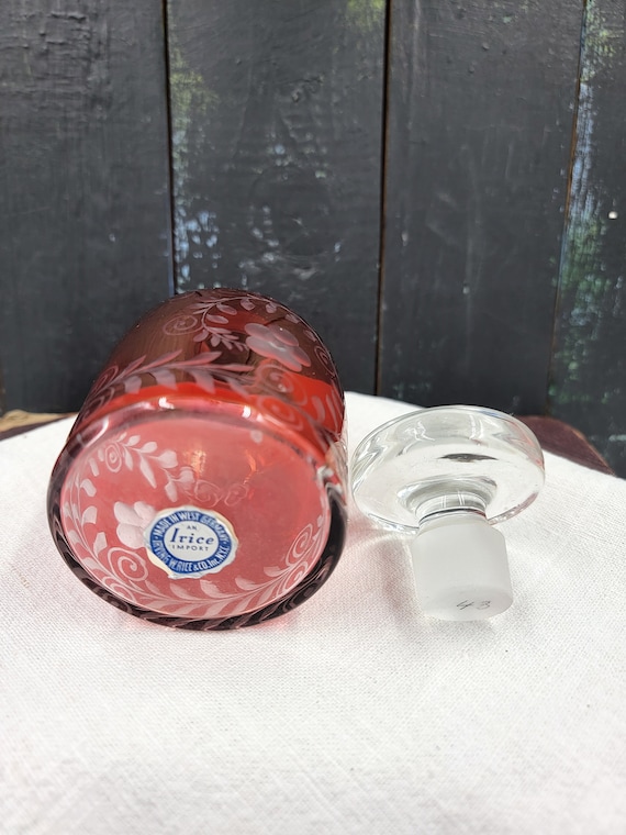 IRice Made in West Germany Red Glass Perfume Bottle, … - Gem