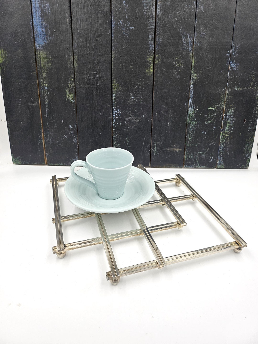 Jacques Adnet-style Chrome Accordion Folding Trivet, French Designer Trivet to Elevate Your ...