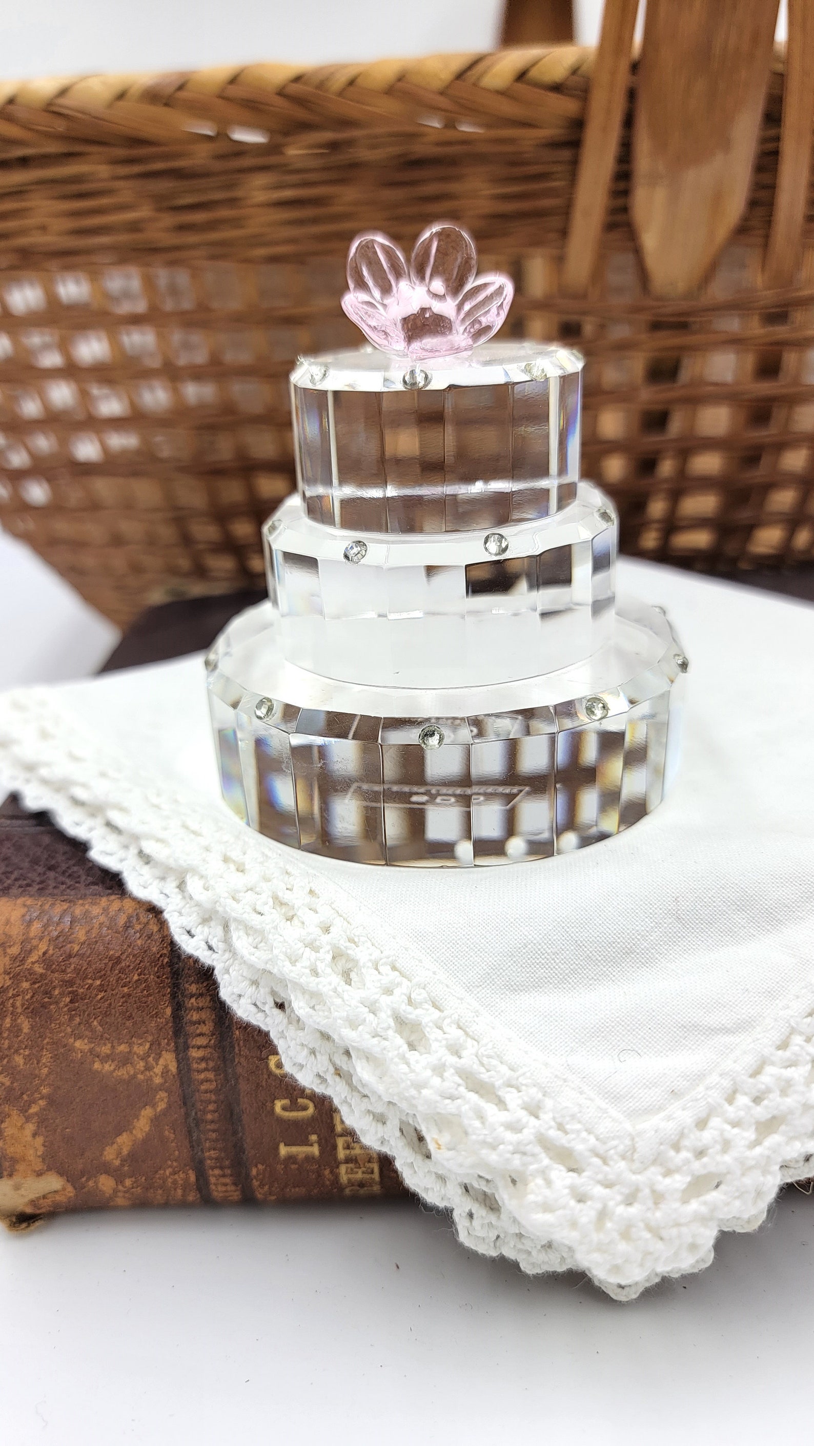 SD Simon Designs Crystal Tiered Wedding Cake Figurine 3 Layer - Etsy