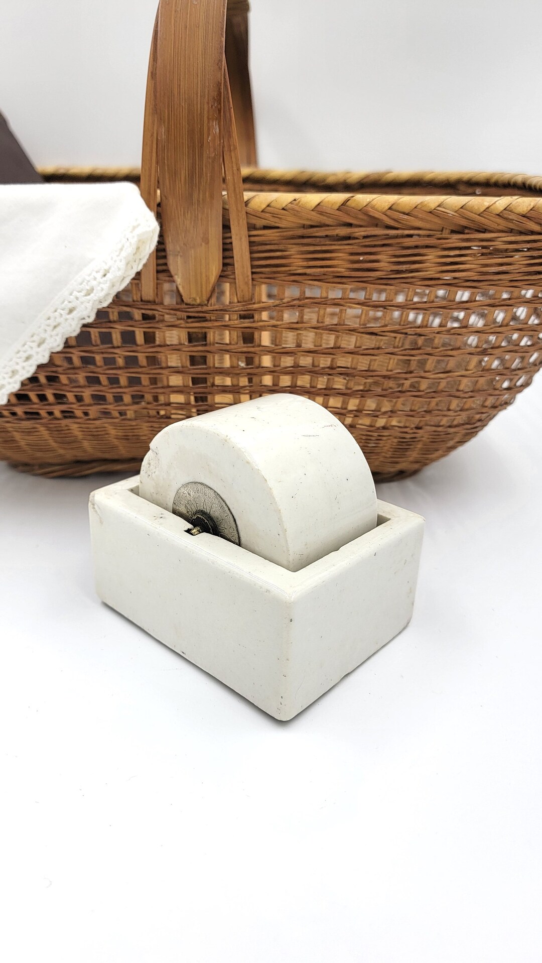 Large White Ideal Letter Moistener, Sengbusch, Made in USA, Home Office ...