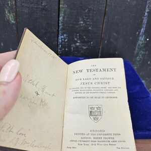 Antique Leather Pocket-size New Testament, Small Bible, Bible ...