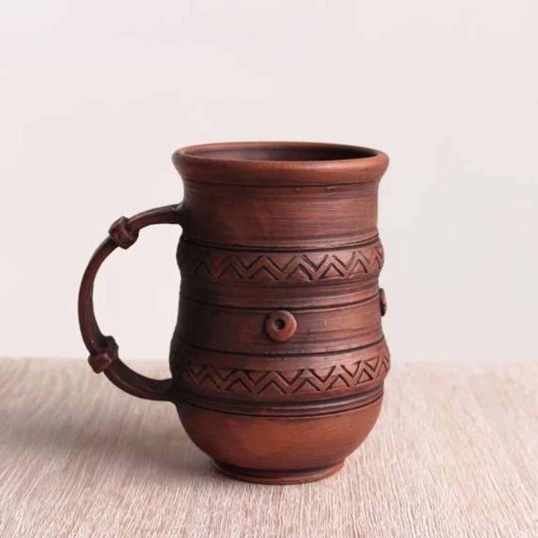 Clay Beer Mugs With Handle Oversized Ceramic 25 Oz Handthrown Mugs for ...