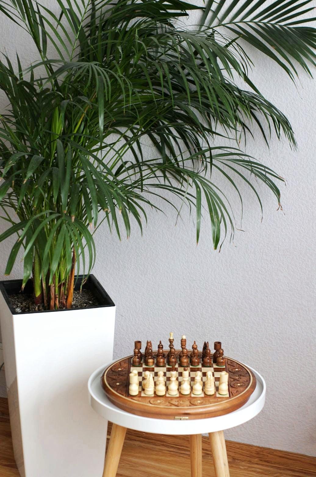 Round Chess Board, Wooden Chess Board Set Сhess Table Board With ...