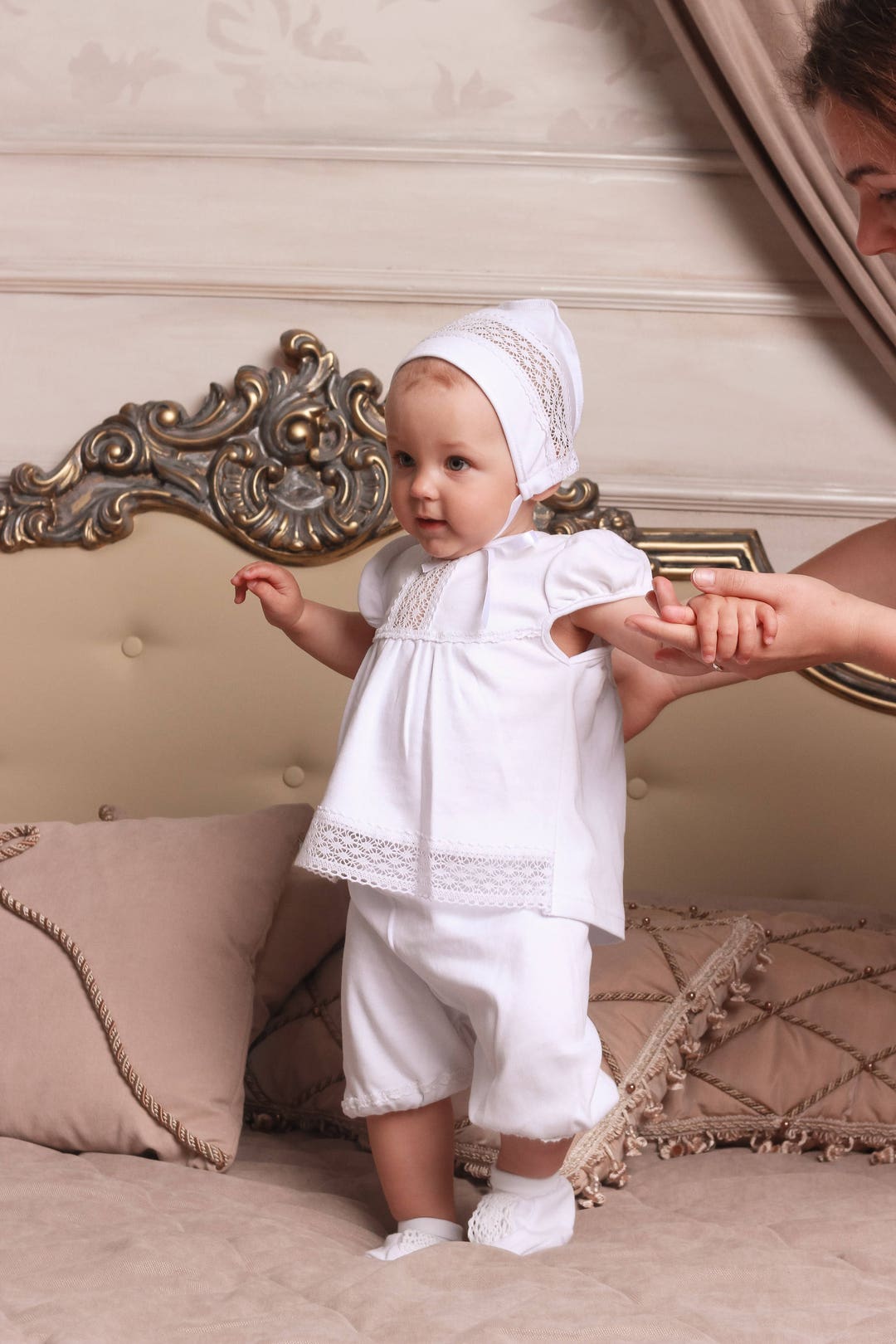 Girl Baptism Clothing Set, White Toddler Outfits, Baby Girl Christening ...